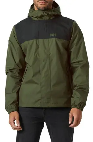 Helly Hansen Vancouver Hooded Rain Jacket - Utility Green