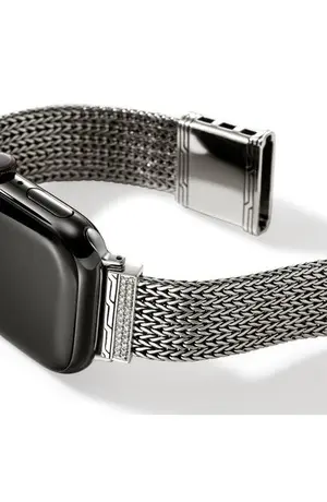John Hardy Diamond Pavé Smart Watch Strap - Silver