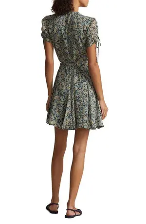 Ralph Lauren Floral Georgette Wrap Dress