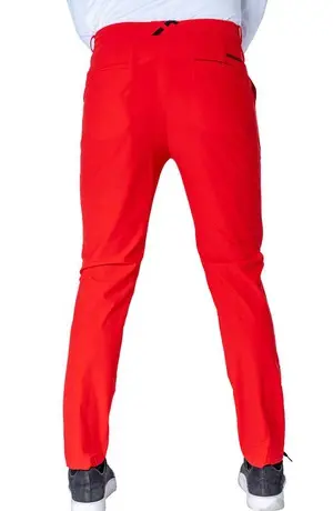 MACEOO Slim Fit Trousers - Red