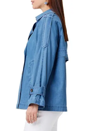 NIC+ZOE Double Breasted Denim Coat