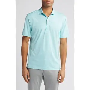 Johnnie-o Michael Stripe Performance Golf Polo Jungle