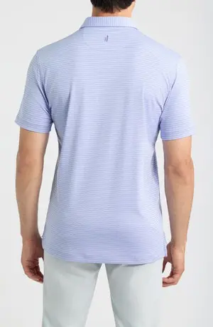 Johnnie-o Michael Stripe Performance Golf Polo - Viola