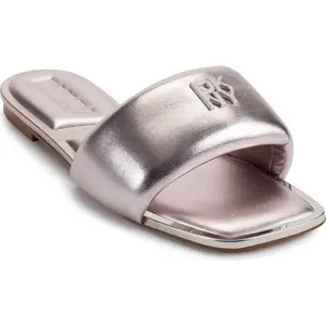 Dkny Metallic Slide Sandal - Dusty Rose