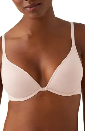 Wacoal Cotton To A Tee Underwire Plunge T-shirt Bra - Rose Smoke