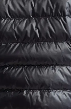 Moncler Quilted Nylon And Virgin Wool Knit Cardigan - Black