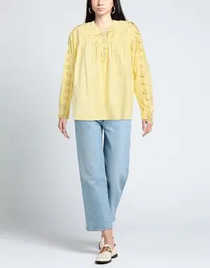 Maje Cotton Top With Bell Sleeves
