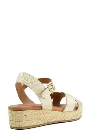 Dune London Linnie Platform Wedge Sandal - Gold