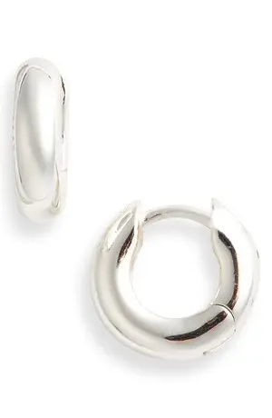 Argento Vivo Huggie Hoop Earrings - Silver