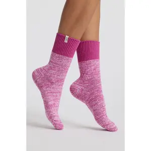 UGG Ribbed Quarter Socks - Chroma Pink