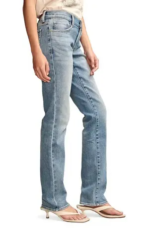 Lucky Brand Mid-rise Straight Leg Jeans