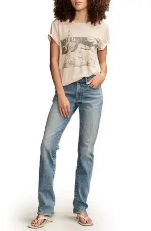 Lucky Brand Mid-rise Straight Leg Jeans