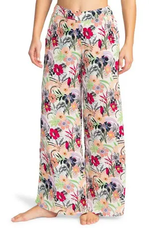 Roxy Floral Print Wide-leg Pants