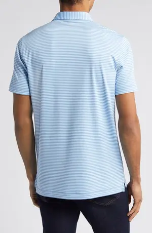 Peter Millar Sawyer Stripe Performance Golf Polo