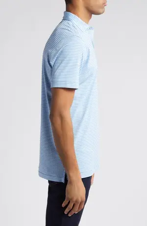 Peter Millar Sawyer Stripe Performance Golf Polo