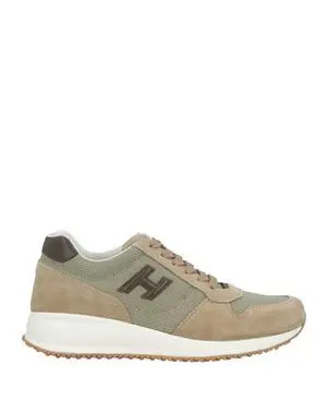 Hogan Leather Sneakers - Beige