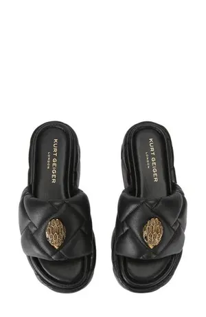Kurt Geiger Kensington Puff Platform Slide Sandal - Black