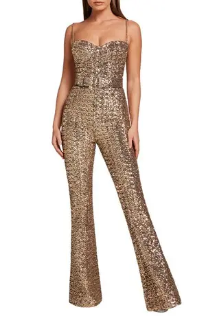 Nadine Merabi Sequined Jumpsuits