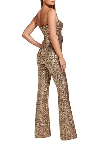 NADINE MERABI Lucinda Sequin Jumpsuit