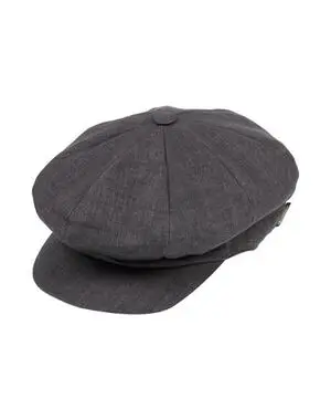 Borsalino BORSALINO Linen Flat Cap Grey