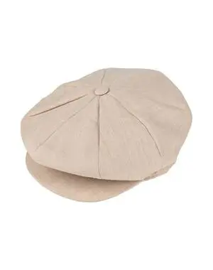 Borsalino Chambray Flat Cap - Sand
