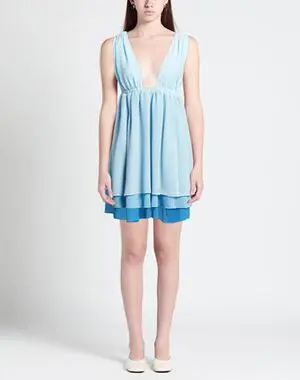 GANNI Recycled Polyester Mini Flared Dress