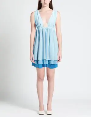 GANNI Recycled Polyester Mini Flared Dress
