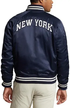 Polo Ralph Lauren Satin Varsity Bomber Jacket
