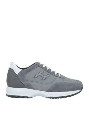 Hogan Sneakers Size Leather, Textile Fibers - Grey