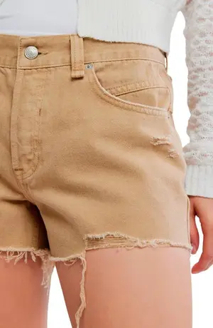 Free People Ripped Denim Cutoff Shorts
