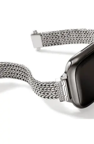 John Hardy Sterling Diamond Pavé Apple Watch Band - Silver