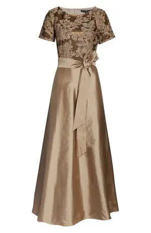 Pisarro Nights Beaded Taffeta Gown