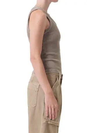 AGOLDE Poppy Rib Tank - Trail