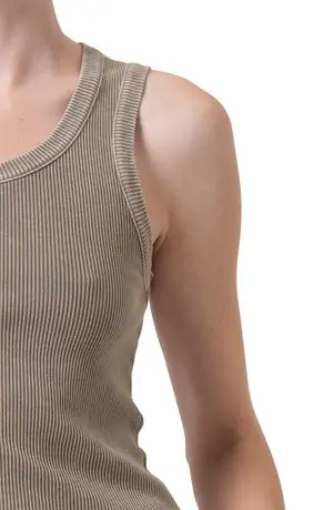 AGOLDE Poppy Rib Tank - Trail