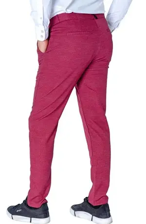 MACEOO Slim Fit Stretch Trousers - Red