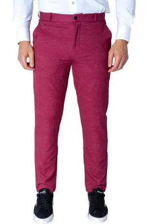 MACEOO Slim Fit Stretch Trousers - Red