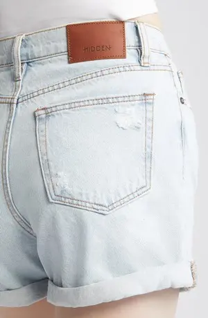 HIDDEN JEANS High-waisted Denim Shorts