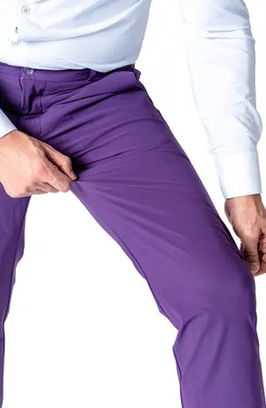MACEOO Slim Fit Trousers - Purple