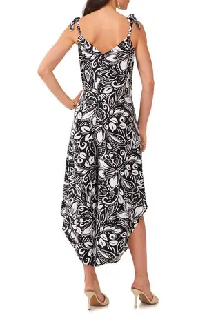 Vince Camuto Tie Shoulder Crop Asymmetric Wide Leg Jumpsuit
