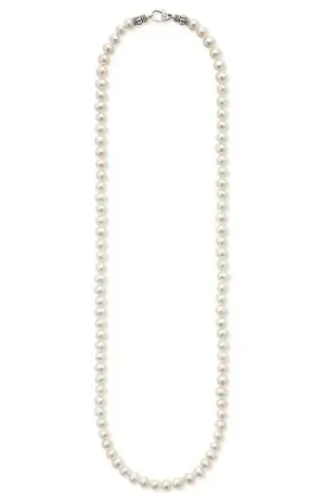 Lagos Luna Freshwater Pearl Necklace - Silver