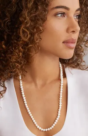 Lagos Luna Freshwater Pearl Necklace - Silver