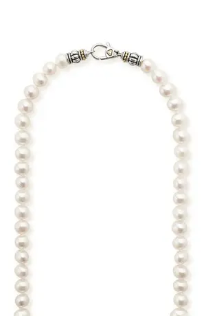 Lagos Luna Freshwater Pearl Necklace - Silver