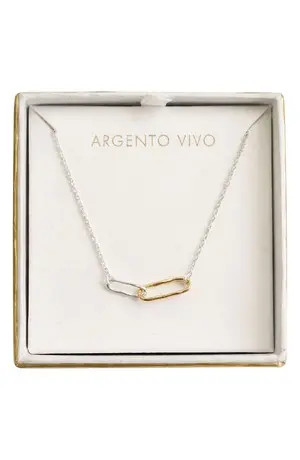 Argento Vivo Two-tone Pendant Necklace