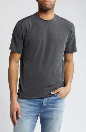 Johnnie-o Course Performance T-shirt - Heather Black