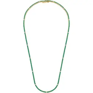 CRISLU Cubic Zirconia Tennis Necklace - Emerald