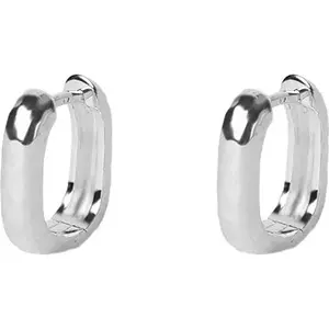 Argento Vivo Hammered Hoop Earrings - Silver