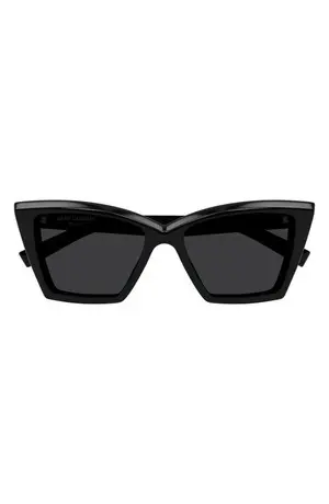 Saint Laurent 54mm Cat Eye Sunglasses - Black