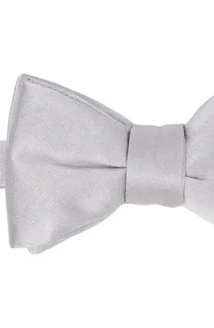 Zegna Silk Bow Tie - Light Grey Solid