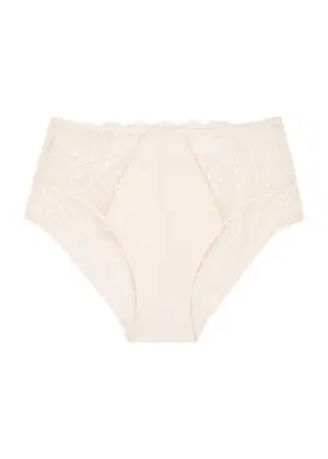 Simone Perele Reve Panelled Lace Briefs - Light Pink
