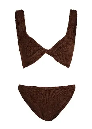 Hunza G Hunza G Juno Seersucker Bikini Chocolate